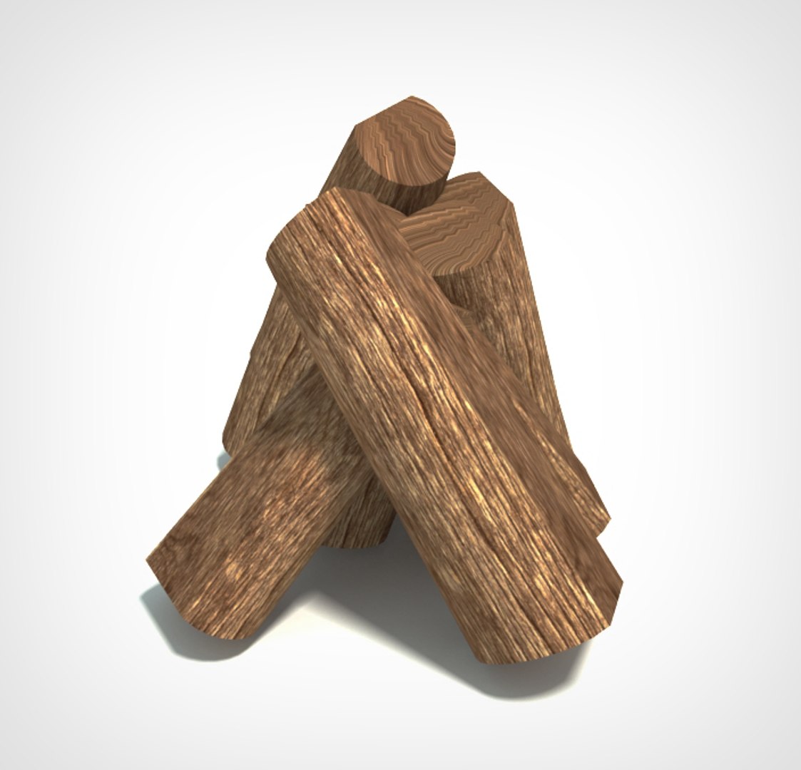 3d Model Of Firewood Wood