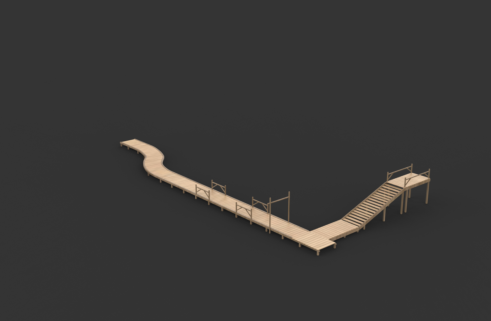 歩道橋のローポリ3Dモデル3Dモデル - TurboSquid 2509516