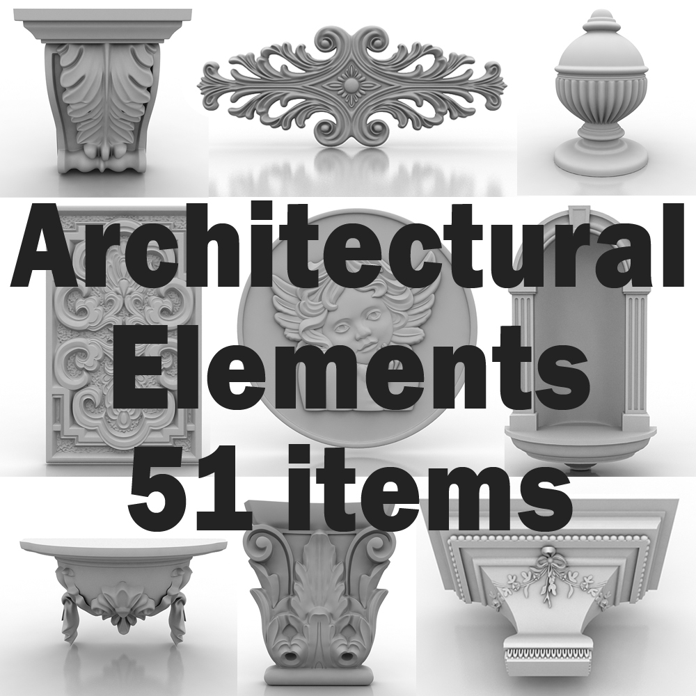 architectural elements 3d 3ds
