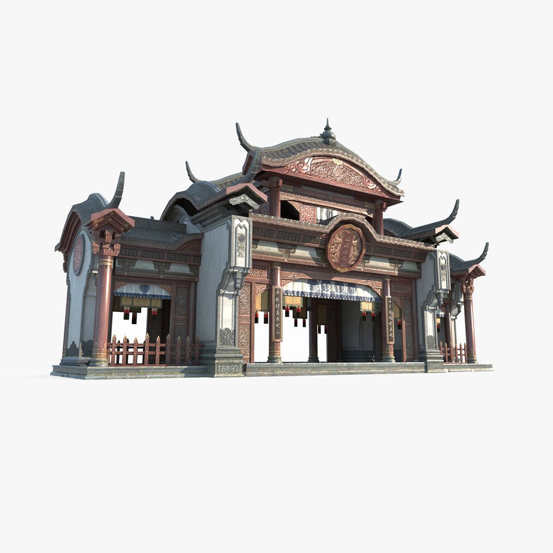 Asian Ancient Architecture Gateway 3D Model - TurboSquid 2086946