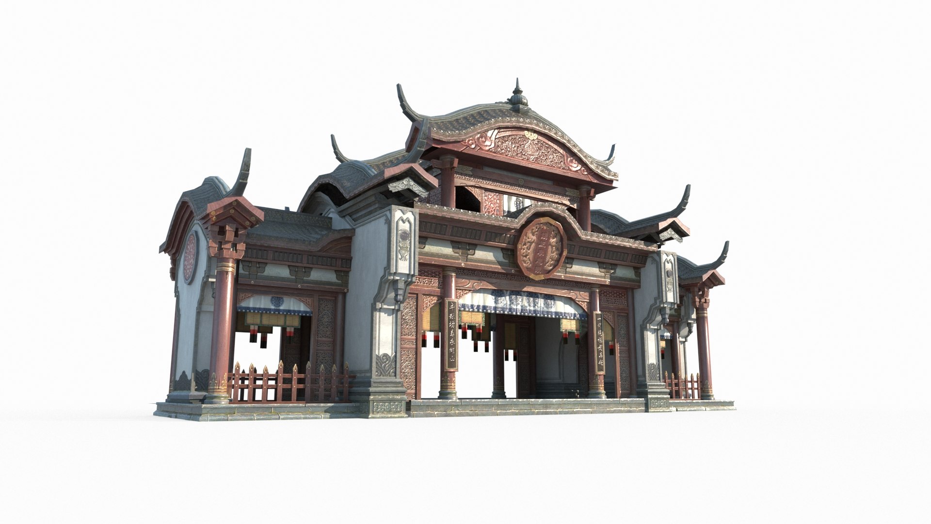 Asian Ancient Architecture Gateway 3D Model - TurboSquid 2086946