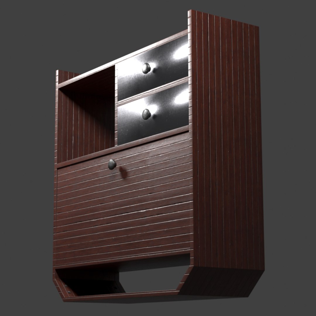 3D High-Quality Wall-Mount Table Model - TurboSquid 2128453