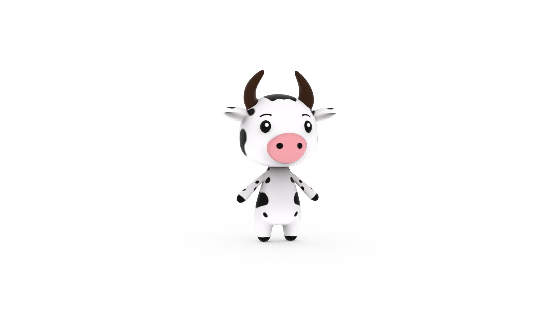 Cartoon Cow V002 Character 3D Model - TurboSquid 2101802