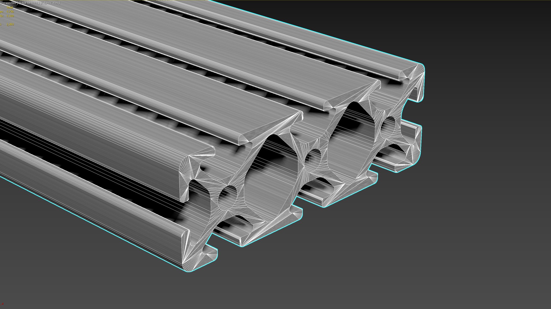 Set 1 Aluminium Profiles 3D Model - TurboSquid 1442431