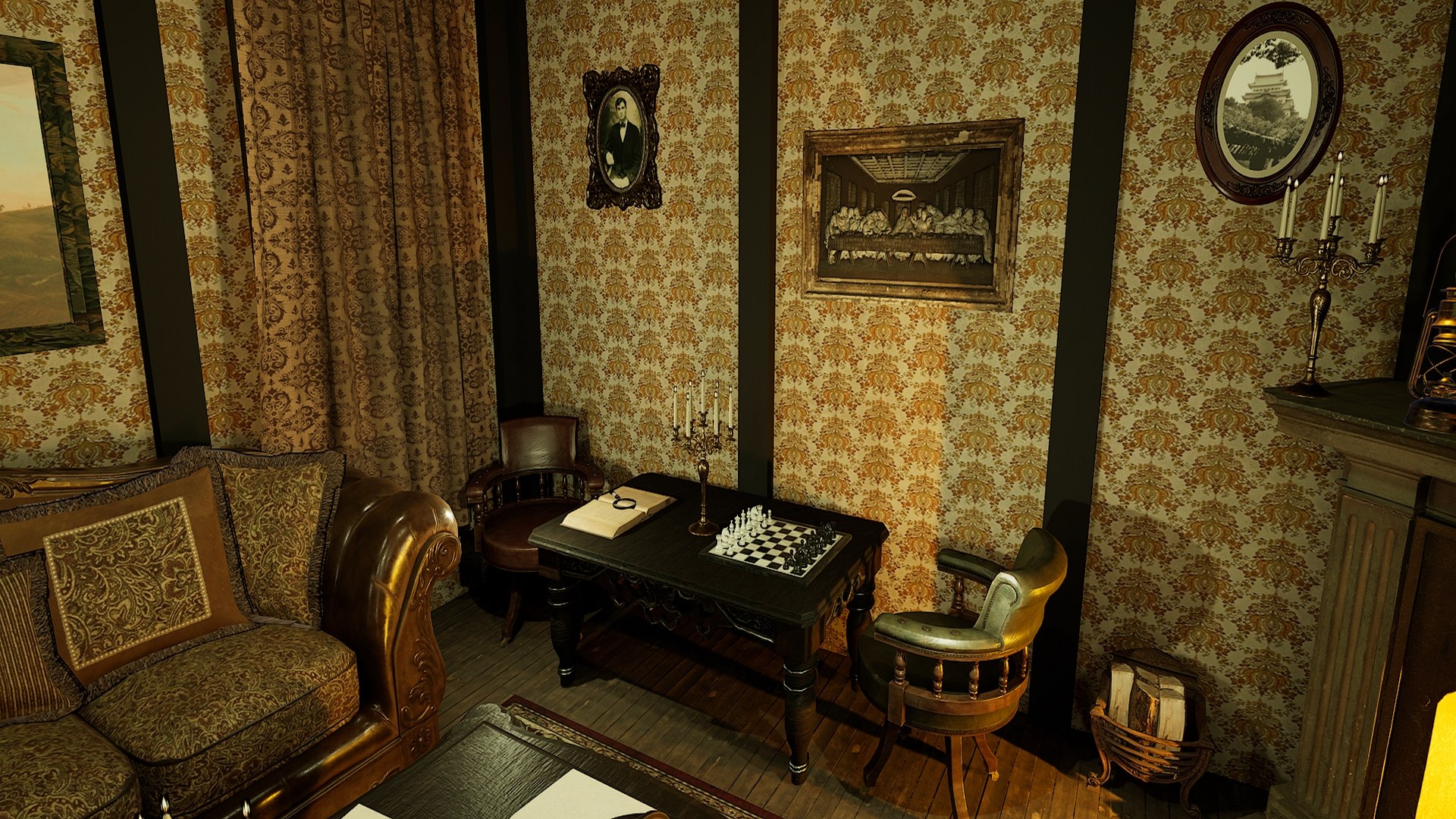 3D Cozy Victorian Living Room Model - TurboSquid 2288351