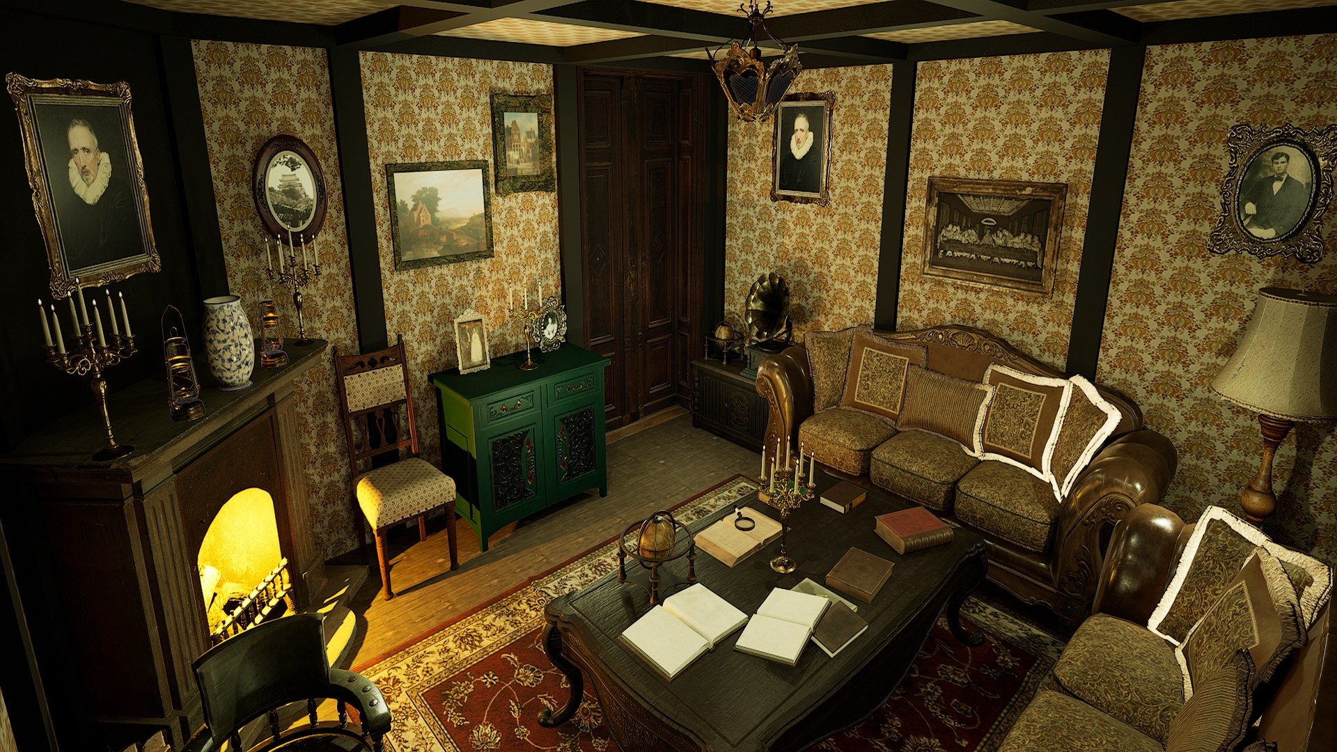 3D Cozy Victorian Living Room Model - TurboSquid 2288351