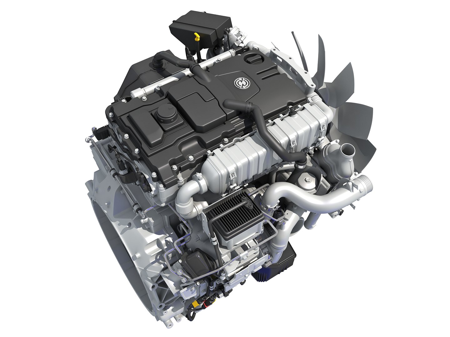 3D Detroit Dd5 Diesel Engine Model - TurboSquid 1411342