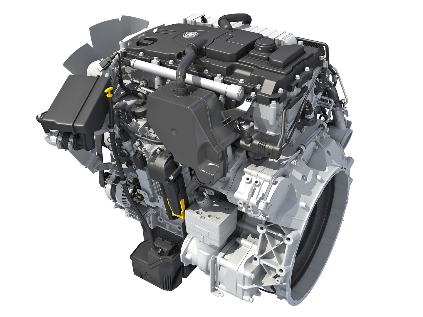 3D Detroit Dd5 Diesel Engine Model - TurboSquid 1411342