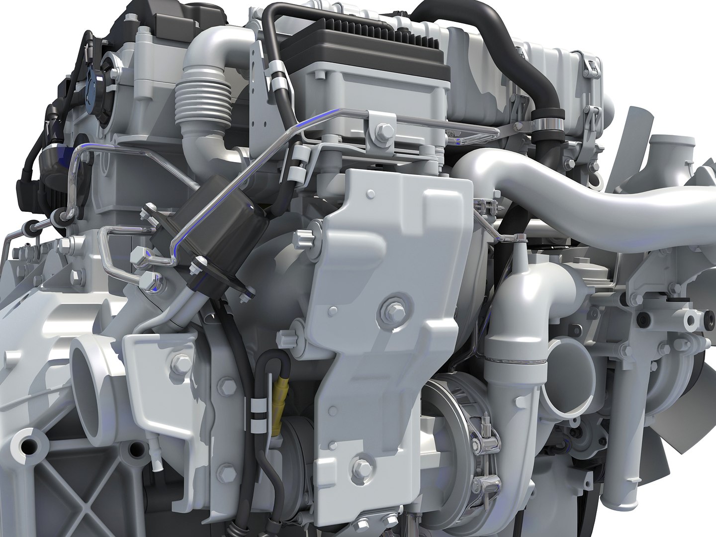 3D detroit dd5 diesel engine model - TurboSquid 1411342