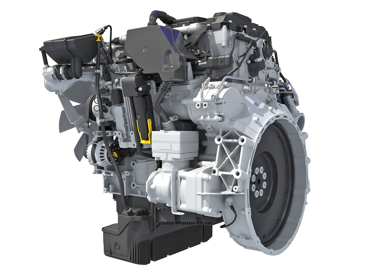 3D Detroit Dd5 Diesel Engine Model - TurboSquid 1411342