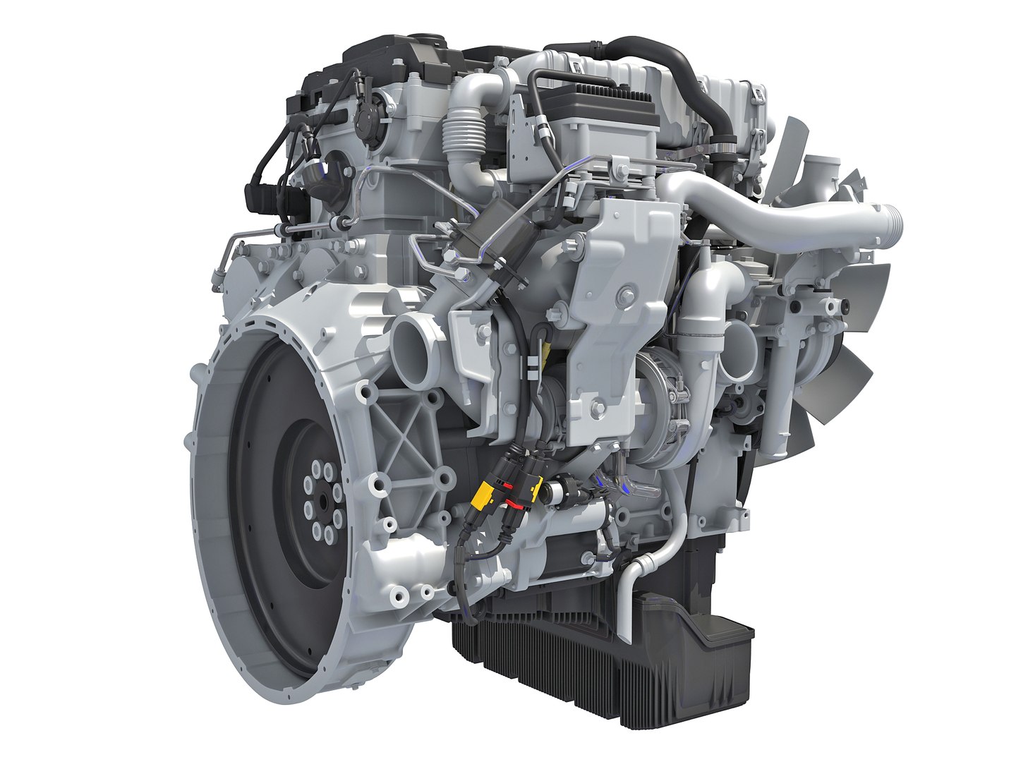 3D detroit dd5 diesel engine model - TurboSquid 1411342