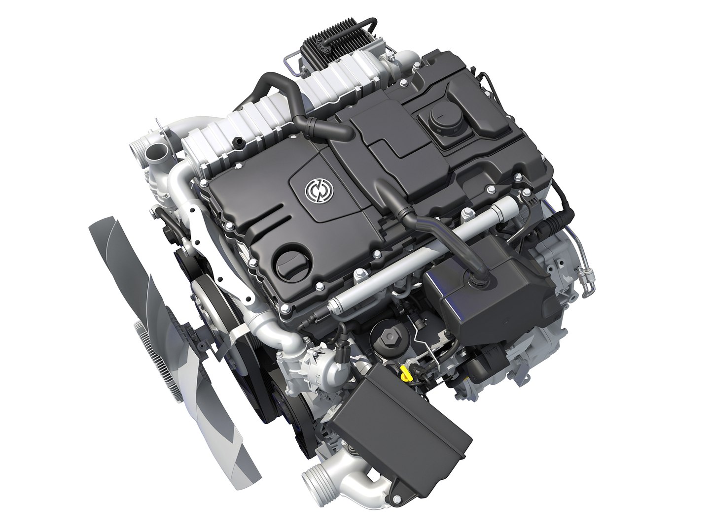 3D Detroit Dd5 Diesel Engine Model - TurboSquid 1411342