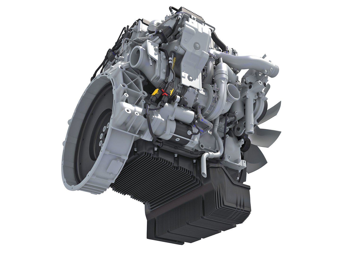 3D Detroit Dd5 Diesel Engine Model - TurboSquid 1411342