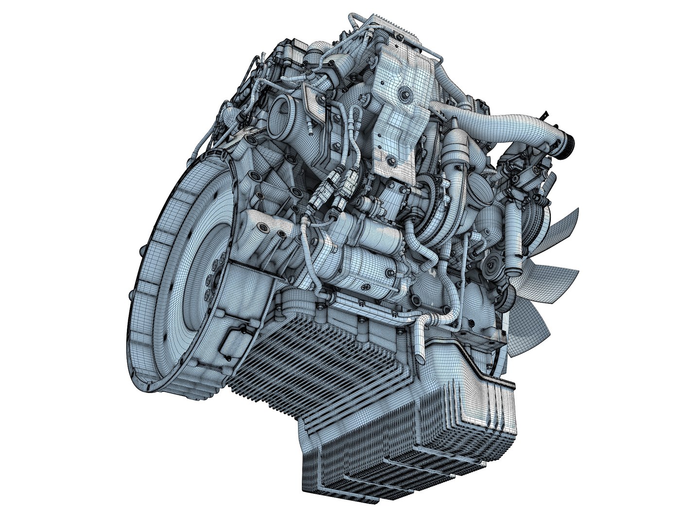 3D detroit dd5 diesel engine model - TurboSquid 1411342