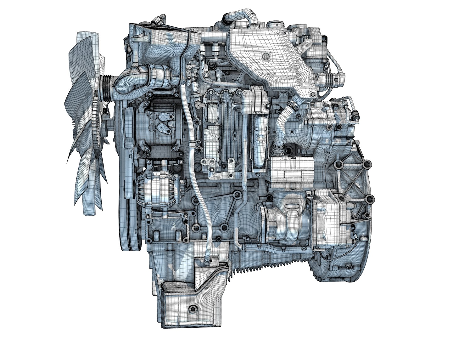 3D detroit dd5 diesel engine model - TurboSquid 1411342