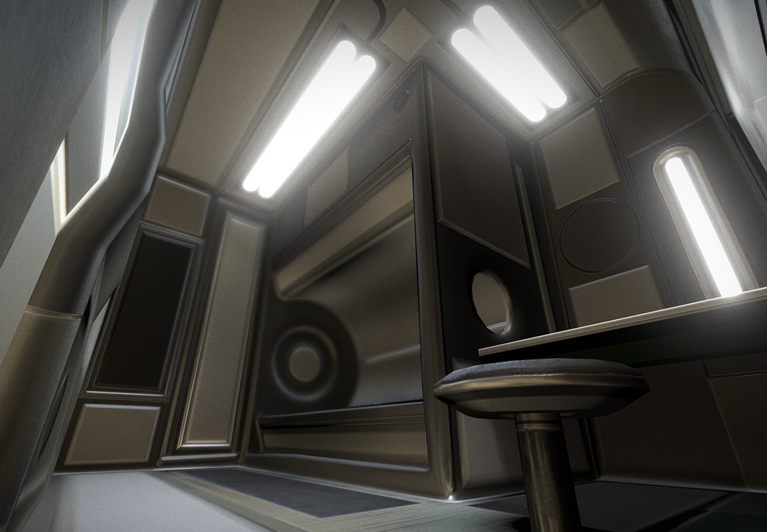 3d Futuristic Living Module Basic