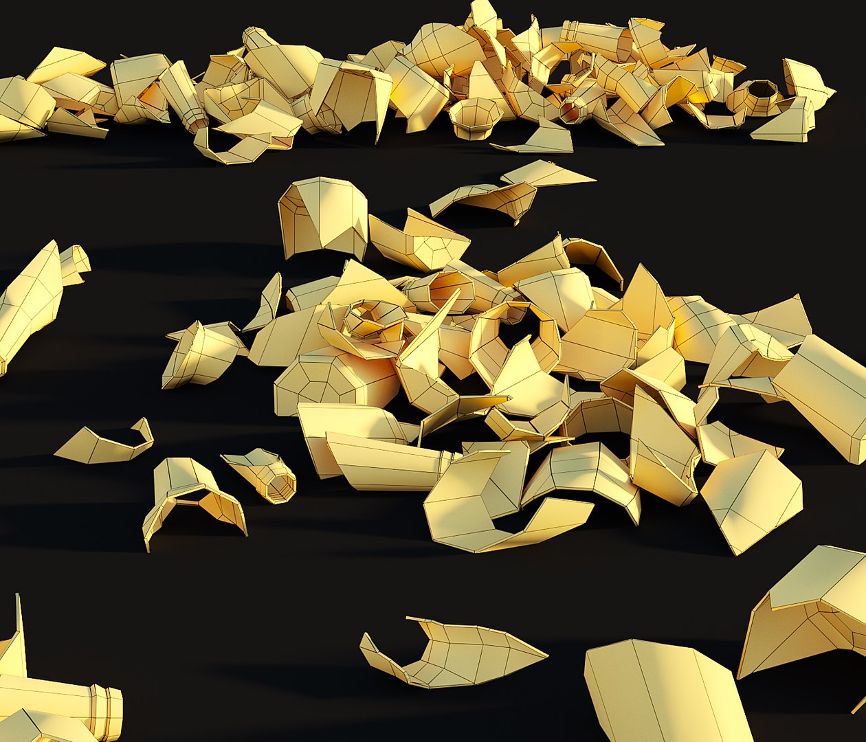 3D Model Bottle Fragments Piece - TurboSquid 1403191