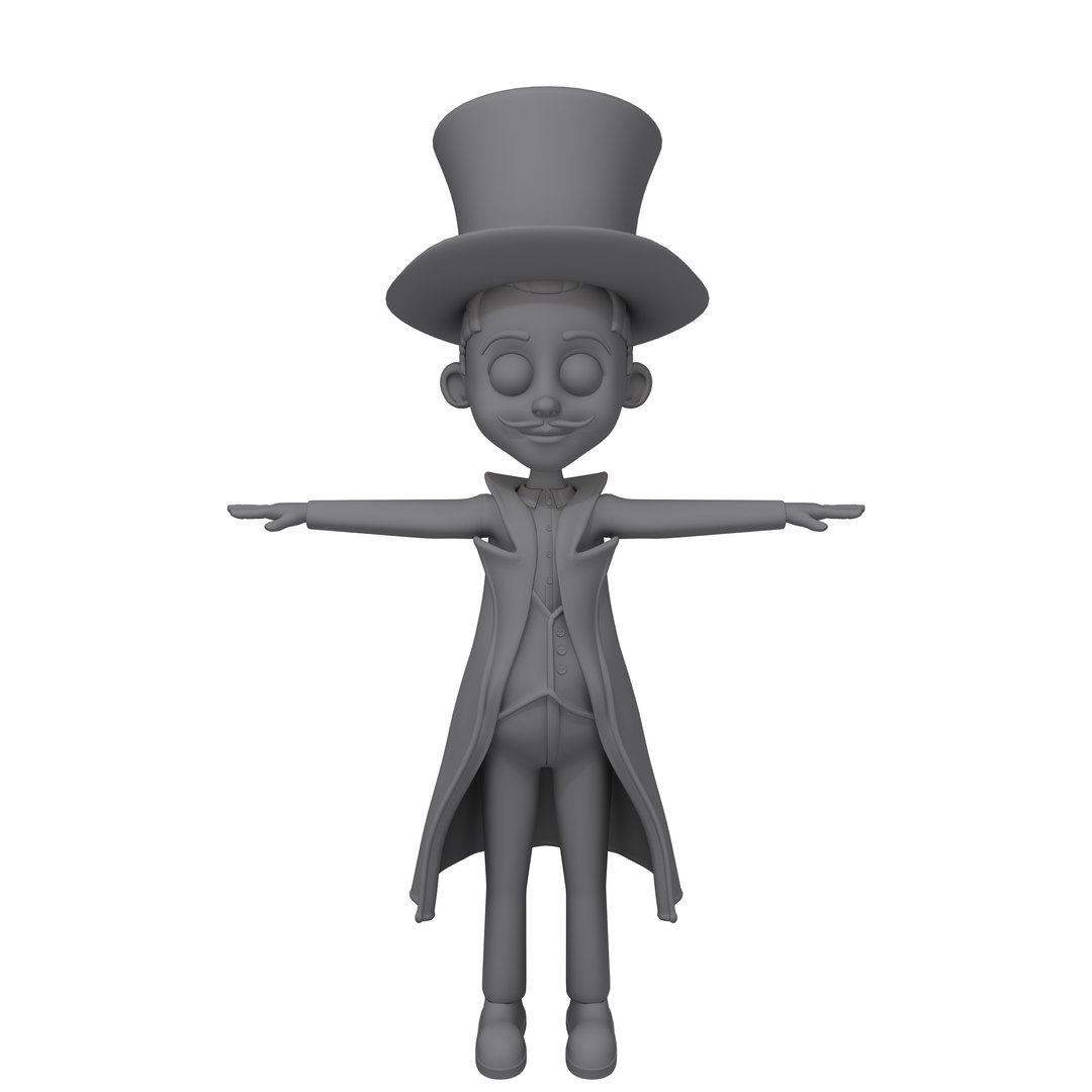 Magician Cartoon 3D Model - TurboSquid 1500655