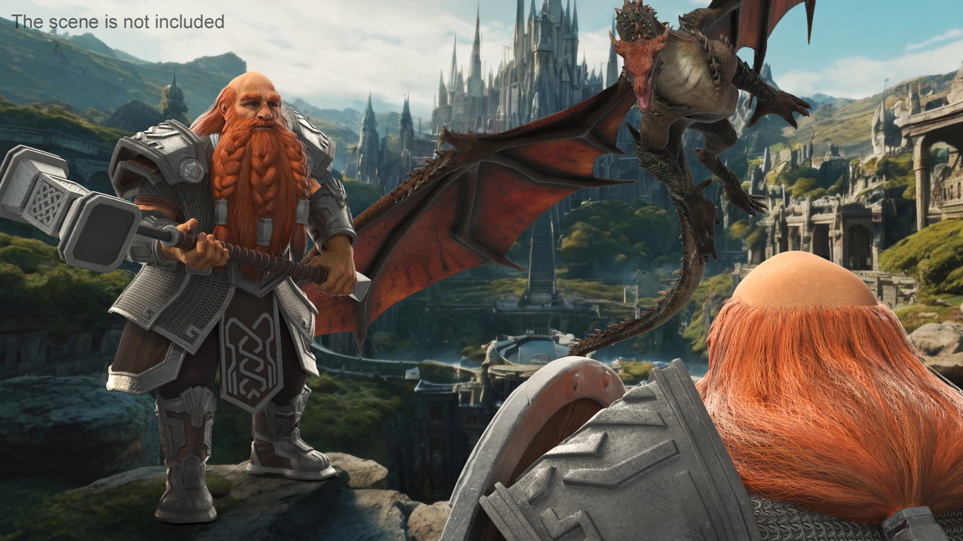 3D Dwarf Fighter In Chainmail With Hammer Rigged Model - TurboSquid 2387137