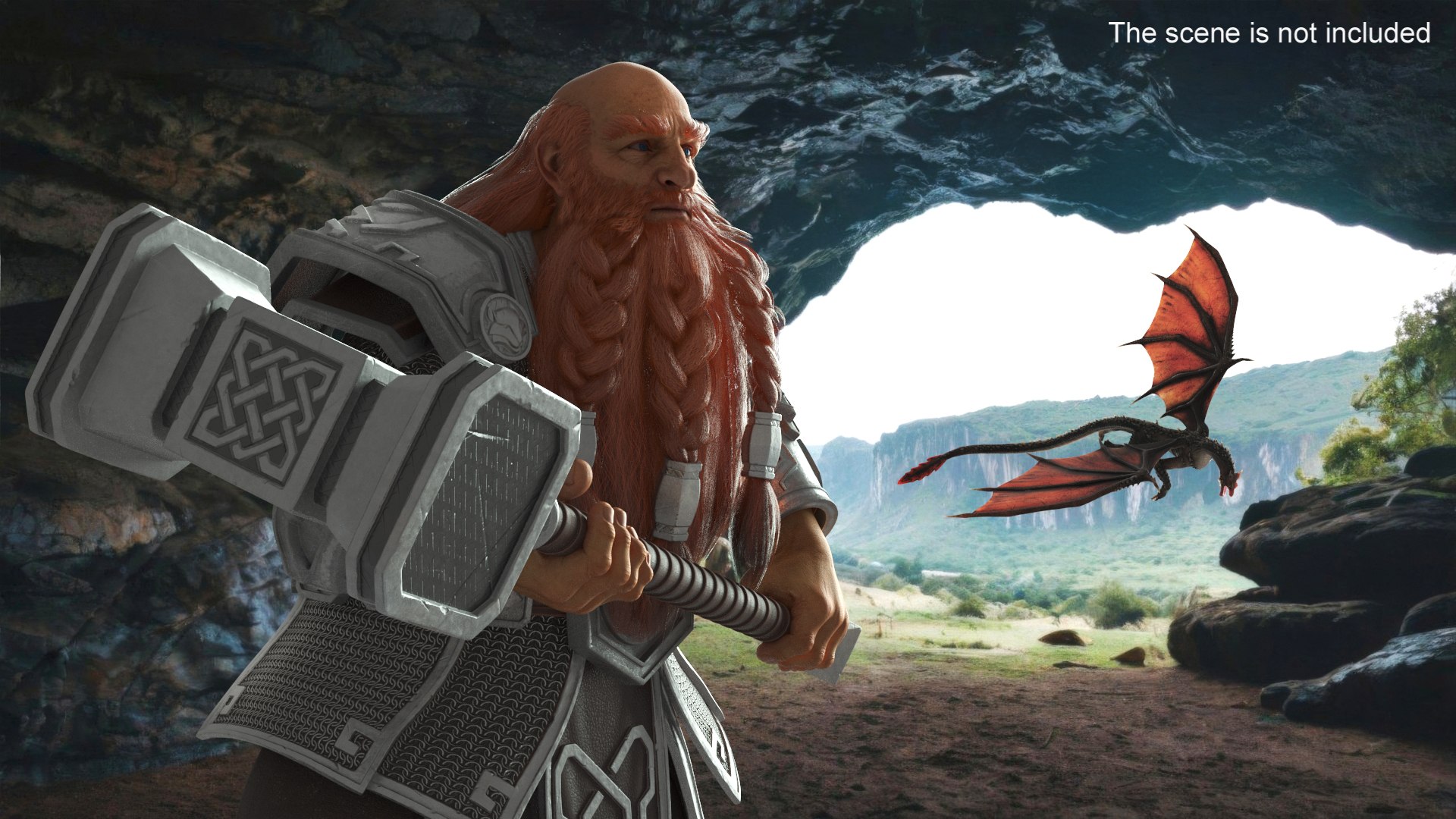 3D Dwarf Fighter In Chainmail With Hammer Rigged Model - TurboSquid 2387137
