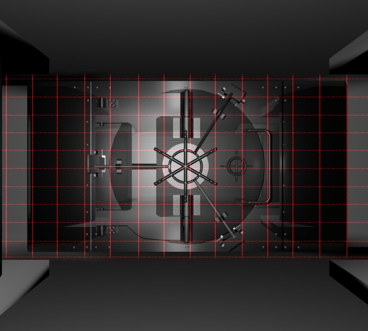 3d High-tech Vault Safe Locking Model