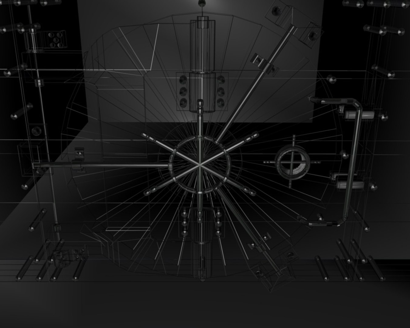 3d High-tech Vault Safe Locking Model
