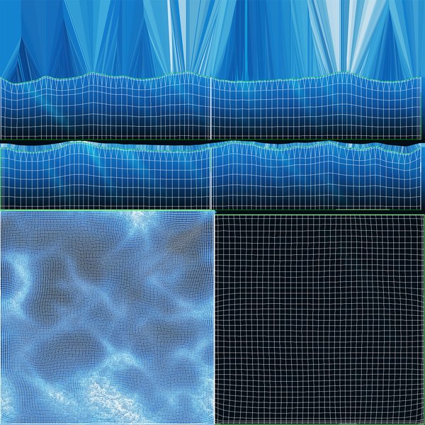 3D water cross sections 03 model - TurboSquid 1320361