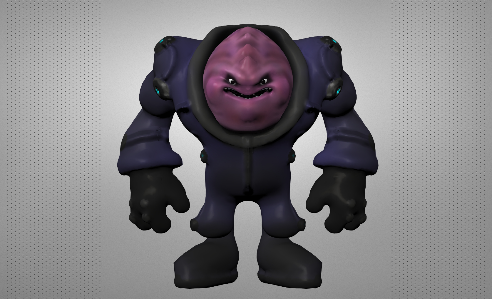 fat alien 3d obj
