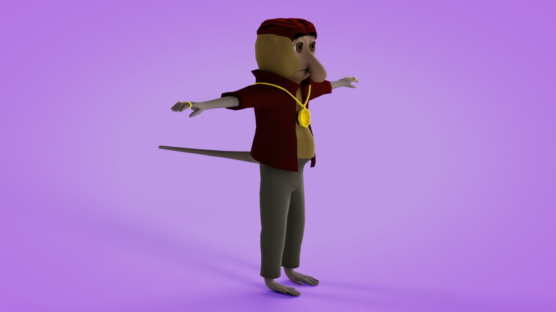 3D Animated Cartoon Proboscis Monkey - TurboSquid 2218033