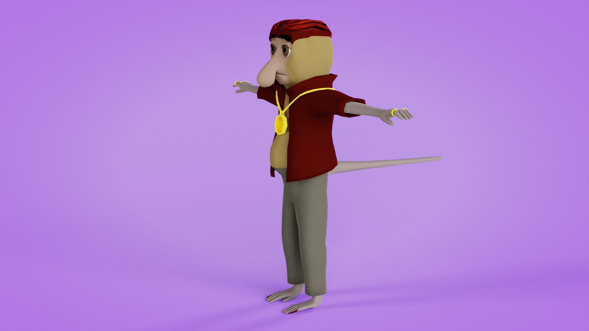 3D Animated Cartoon Proboscis Monkey - TurboSquid 2218033