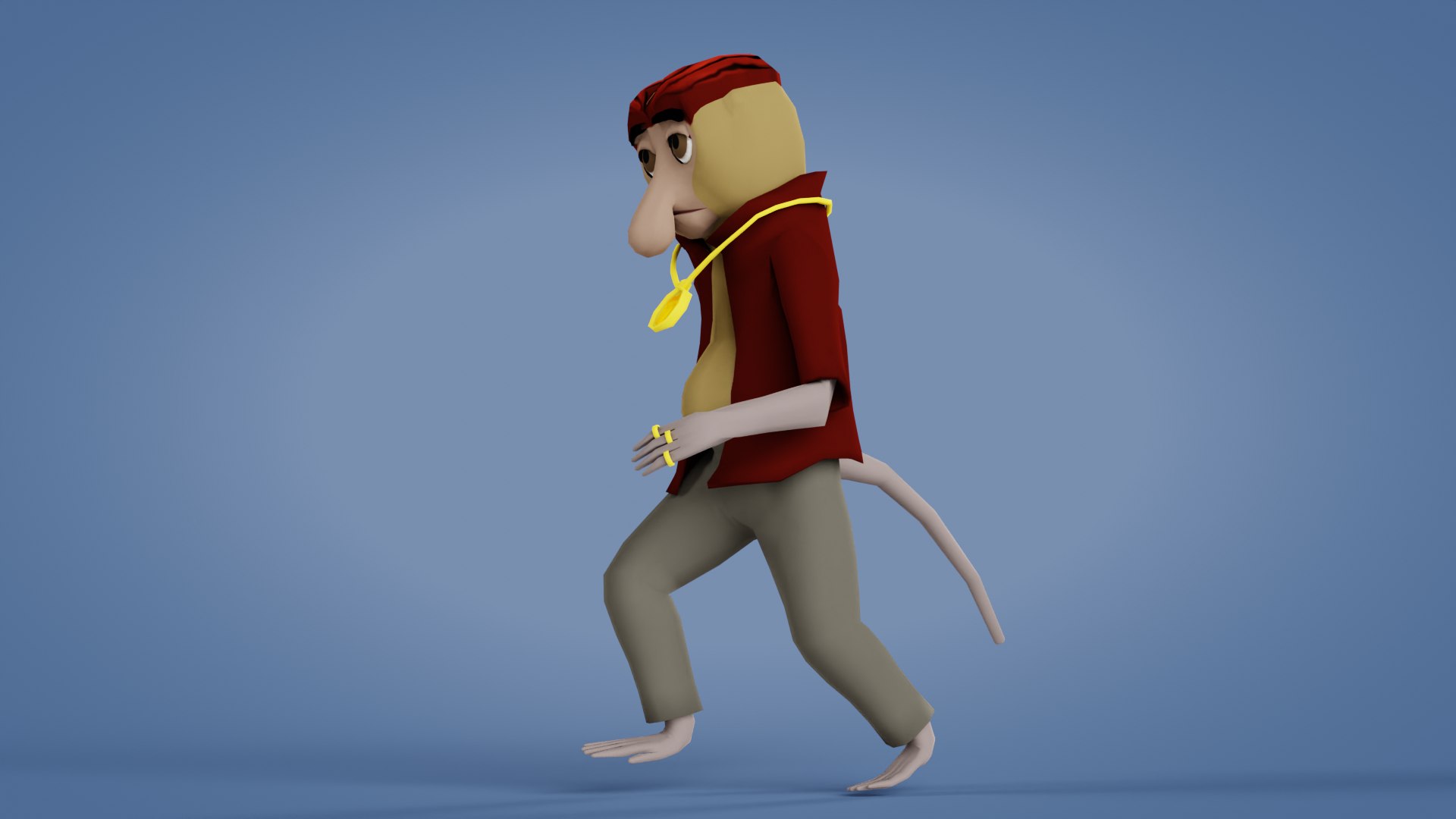 3D Animated Cartoon Proboscis Monkey - TurboSquid 2218033
