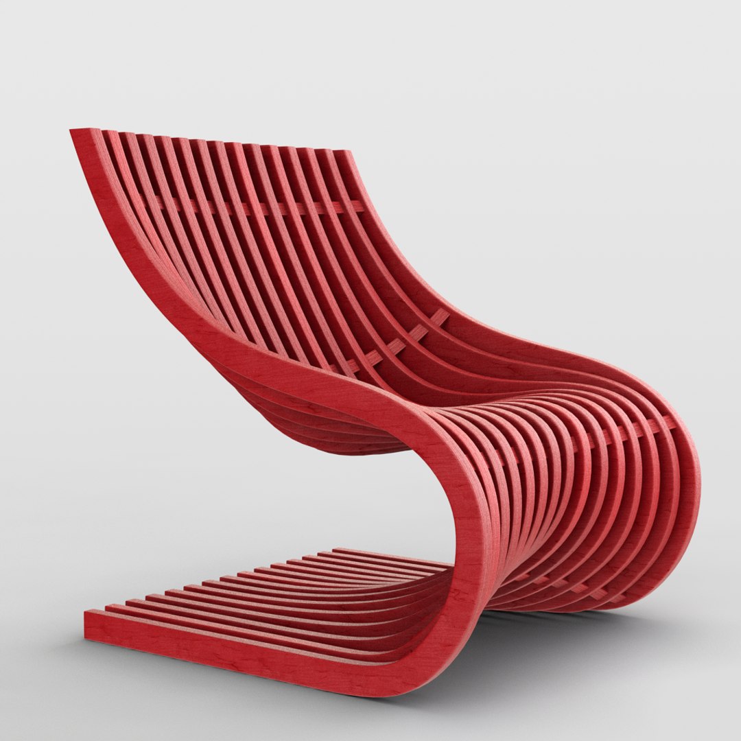 3D Piegatto Double Section S Chair Model - TurboSquid 1158290