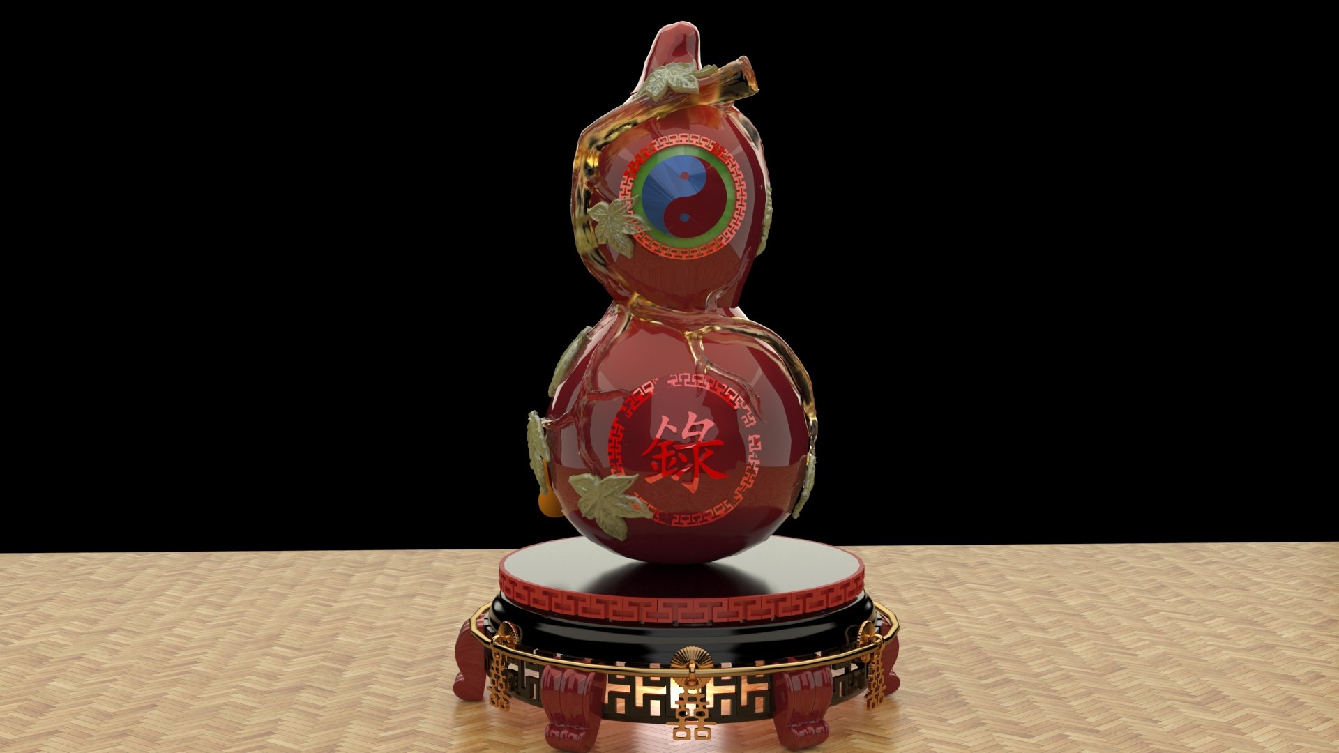 3D Chinese Gourd Model - TurboSquid 2137929