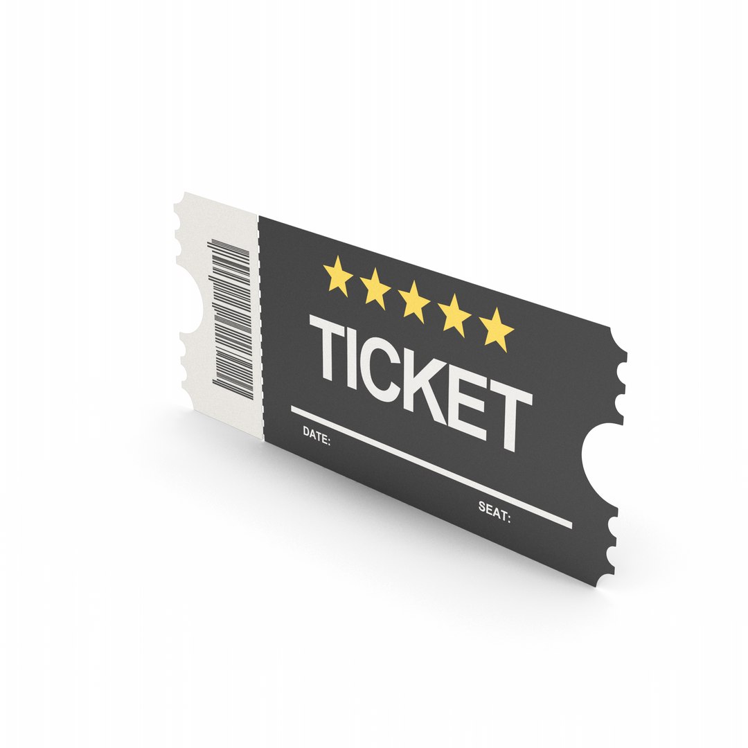 3D Model Black Ticket - TurboSquid 2170934