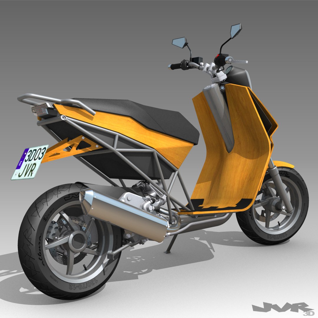 Scooter Motorcycle 3d Model
