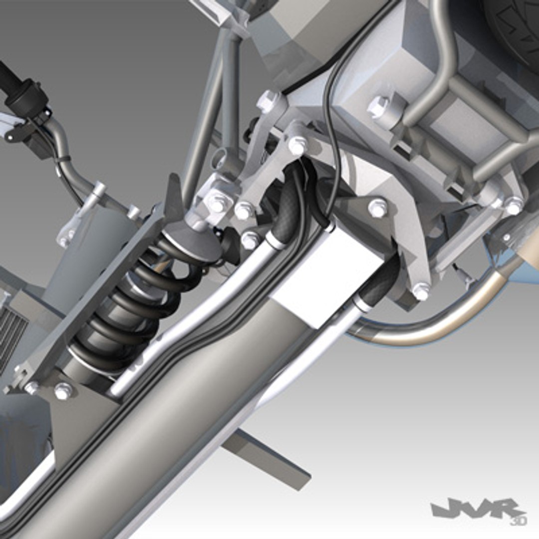 Scooter Motorcycle 3d Model