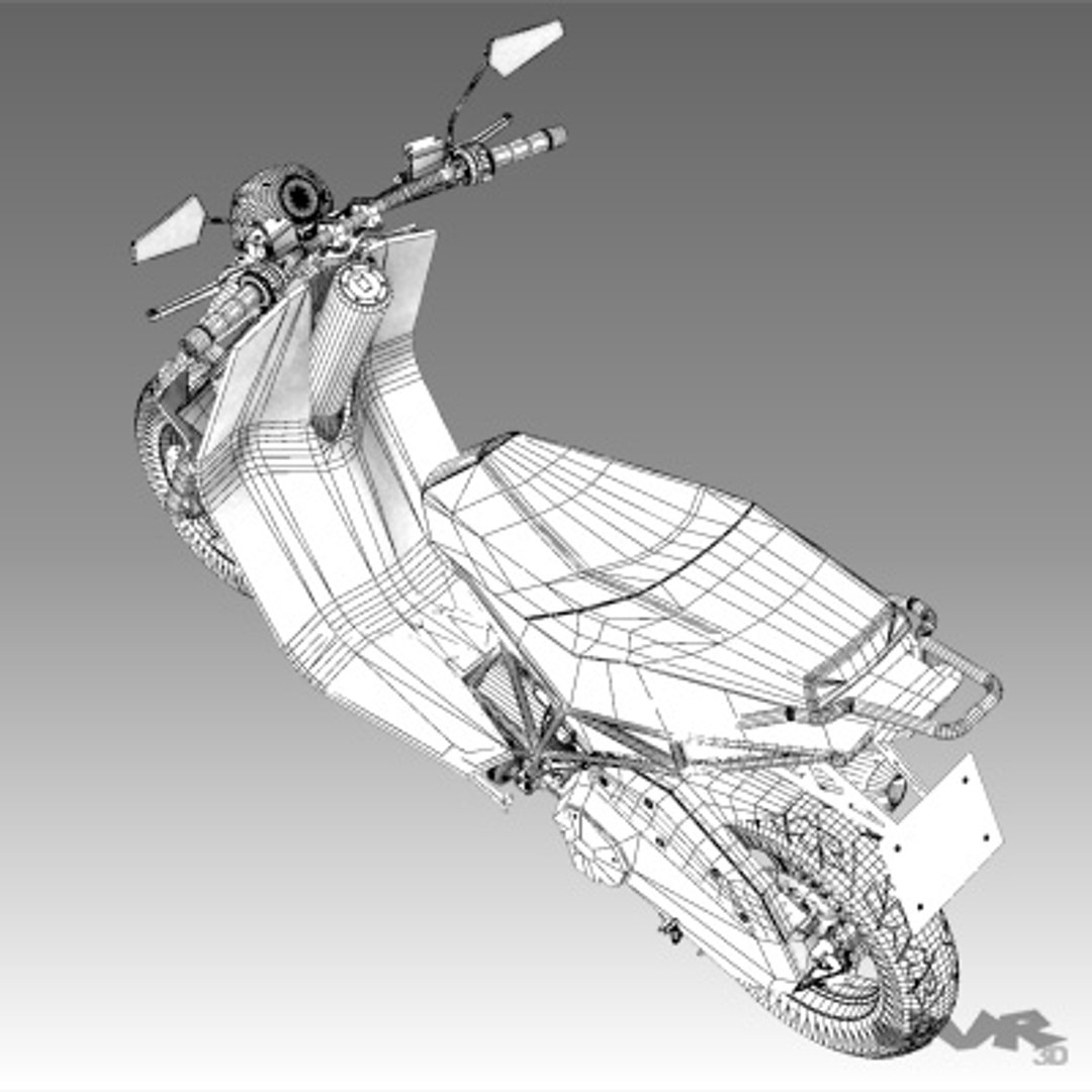 Scooter Motorcycle 3d Model