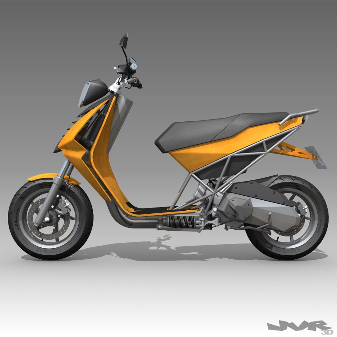 Scooter Motorcycle 3d Model