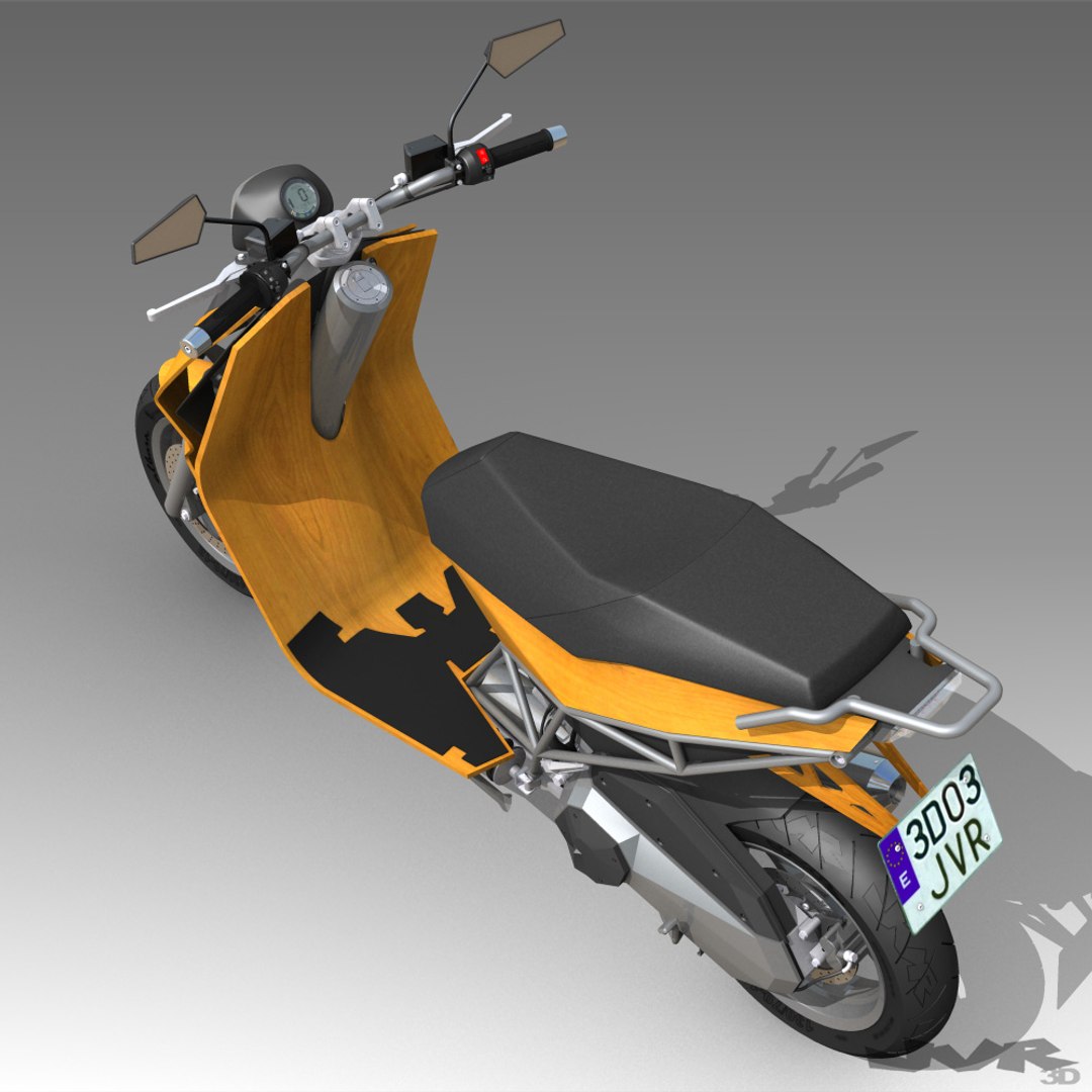 Scooter Motorcycle 3d Model