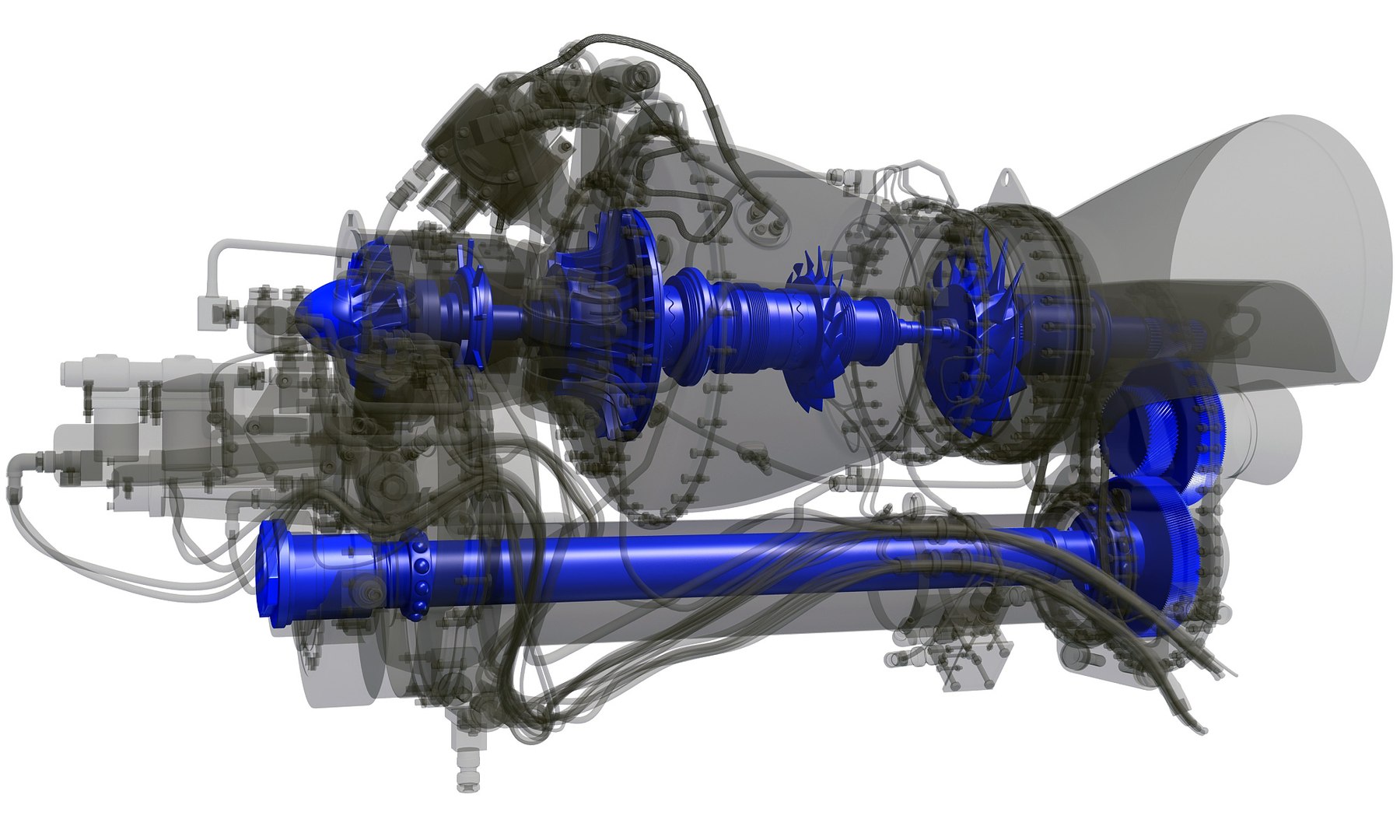 Turbomeca Arriel 2 Turboshaft 3d Model