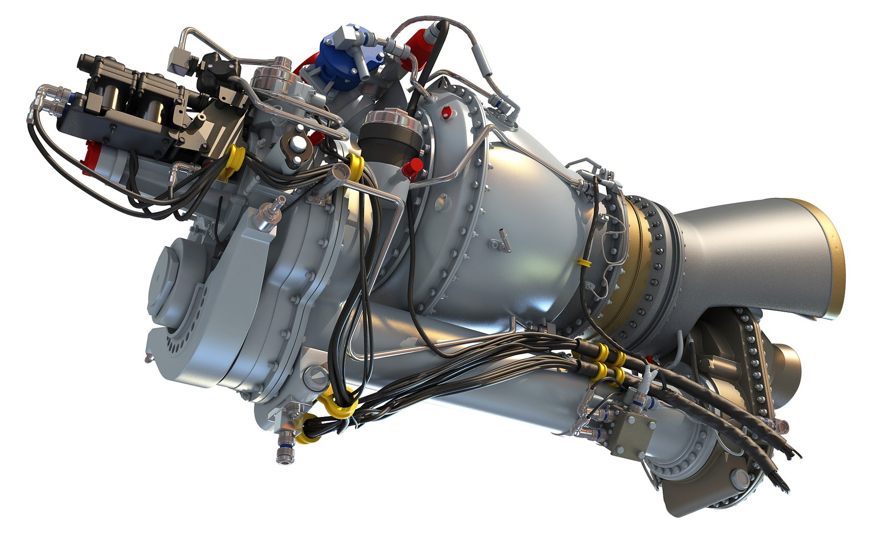 Turbomeca Arriel 2 Turboshaft 3d Model