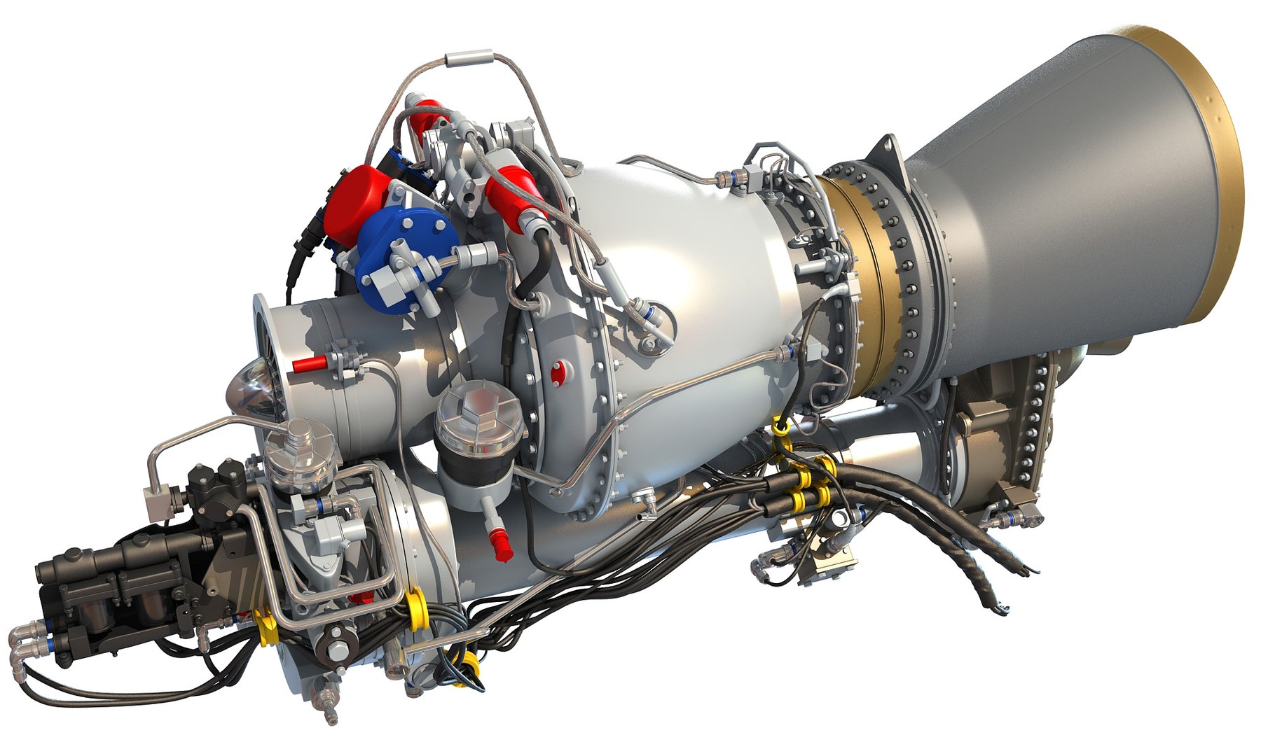 Turbomeca Arriel 2 Turboshaft 3d Model