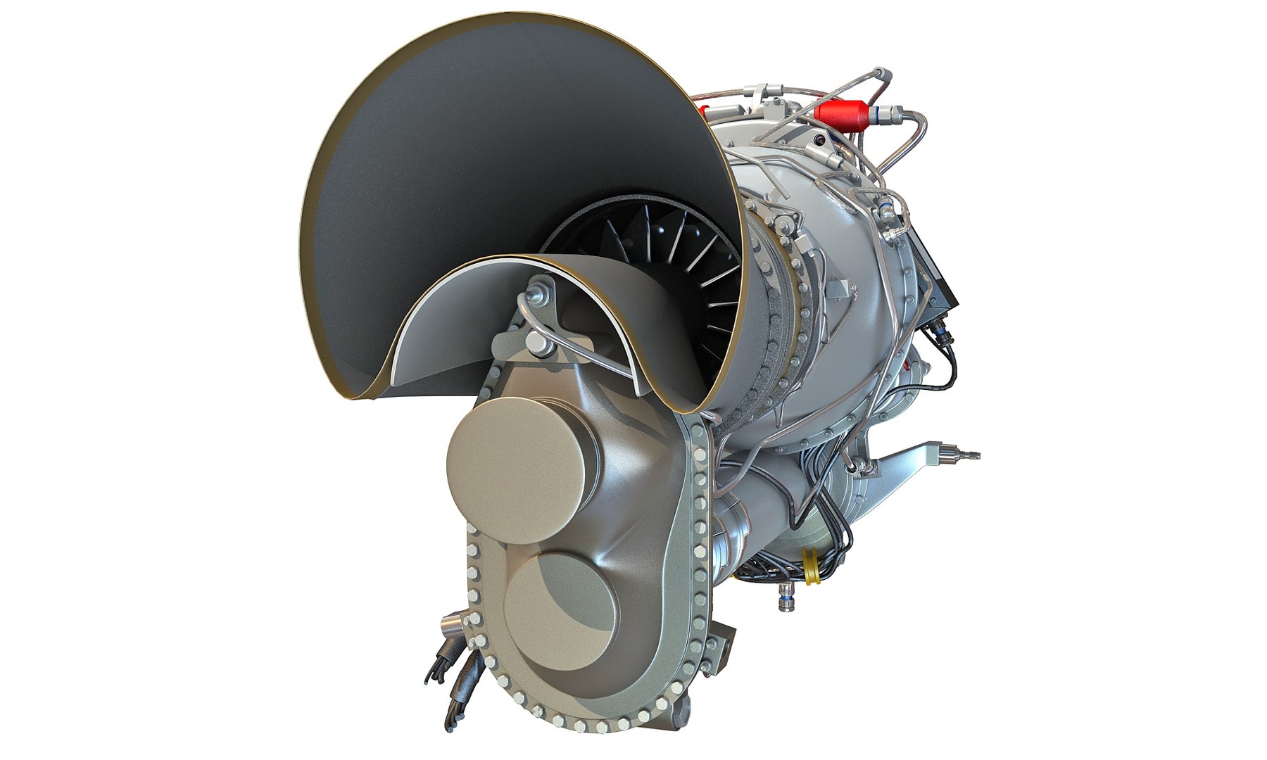 Turbomeca Arriel 2 Turboshaft 3d Model