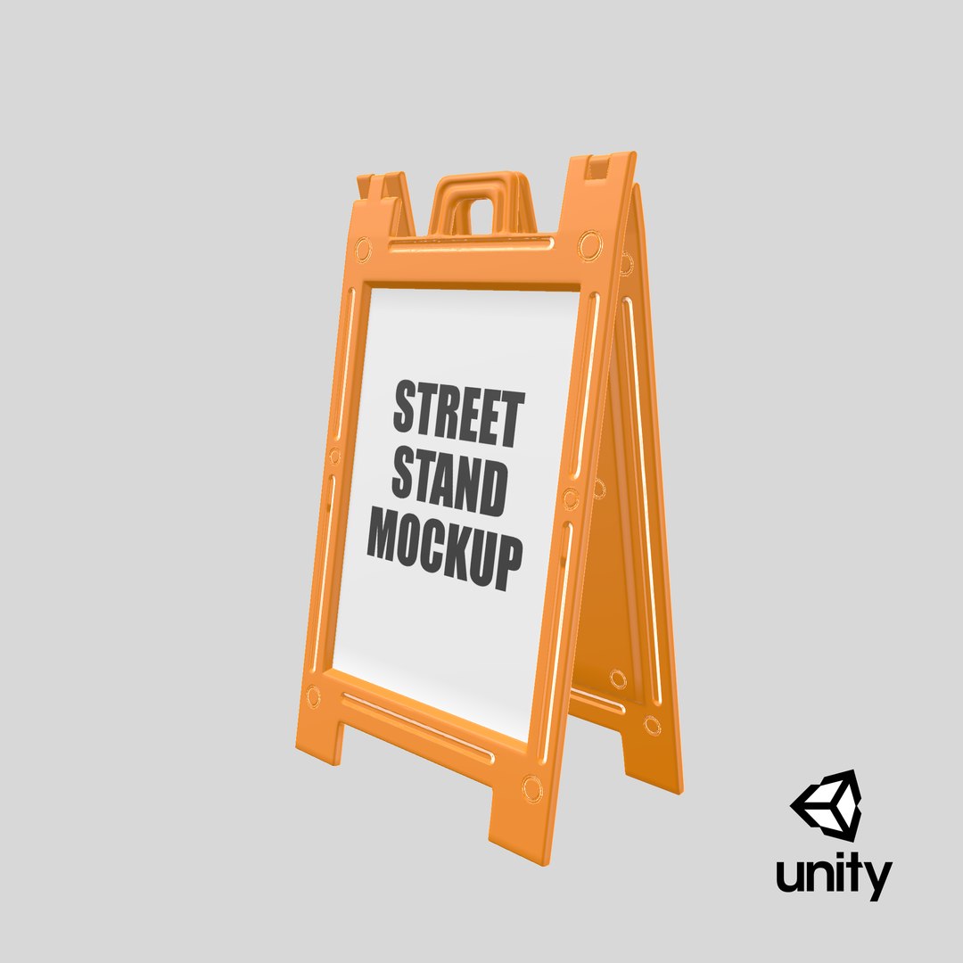 Orange Street Stand Model - TurboSquid 1667650
