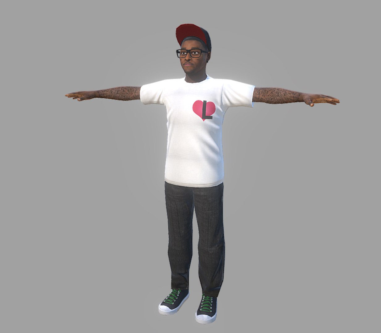 3D Black Urban Guy Model - TurboSquid 1211038