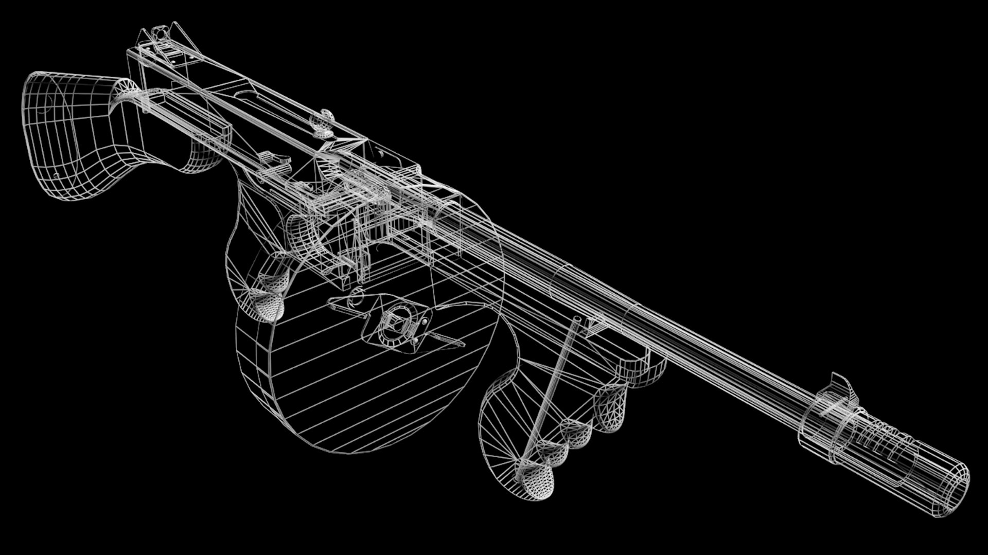 3d M1928 Gun Thompson Model