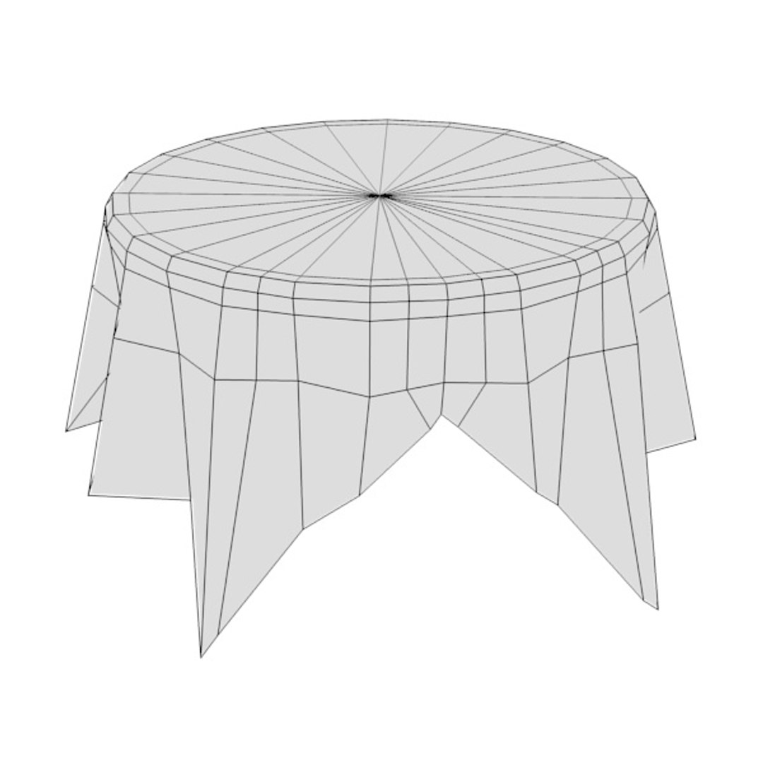 3d Model Table Cloth Tablecloth