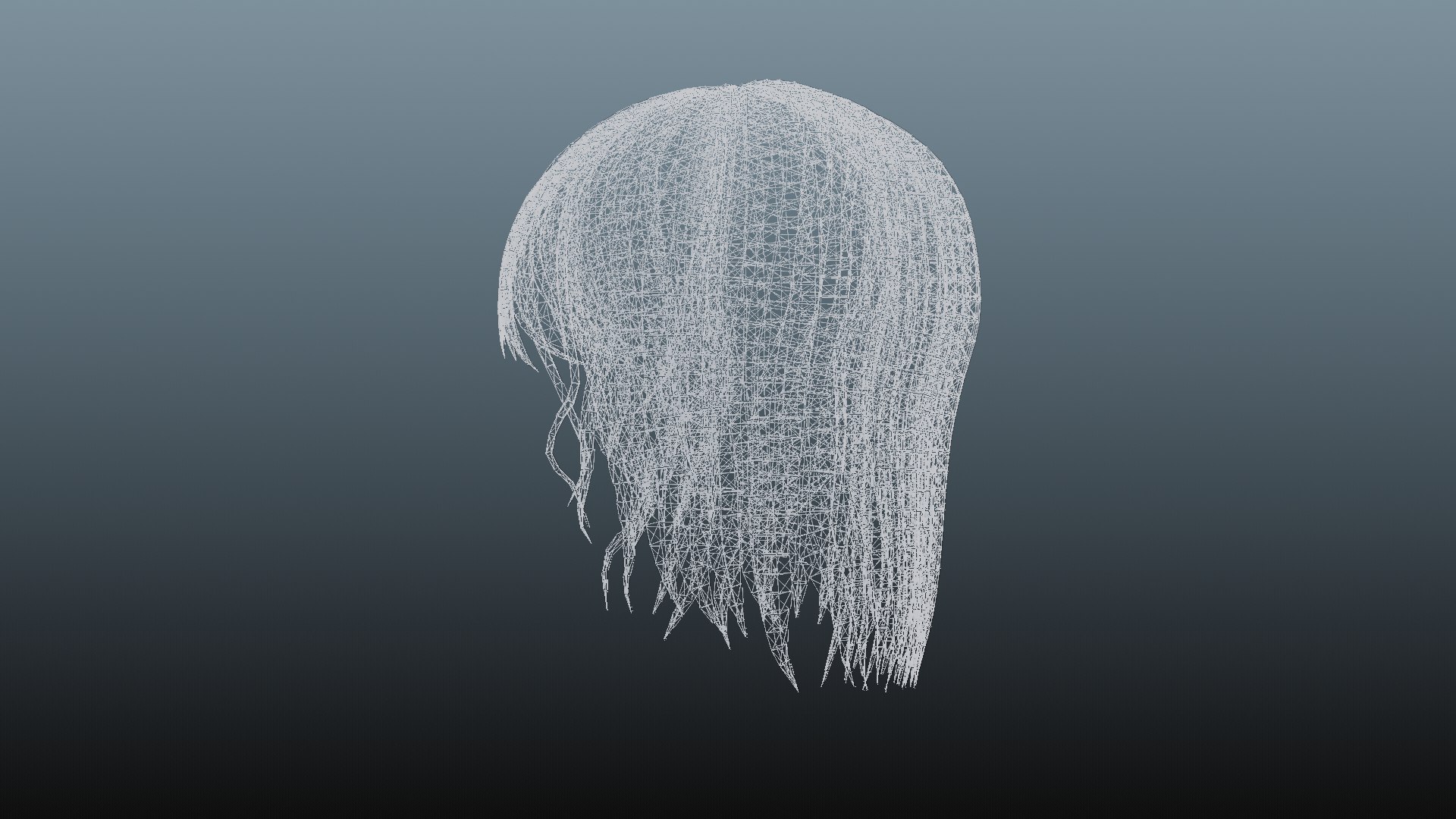 3D Model Female Hair Low Poly 4 Colors - TurboSquid 2143144