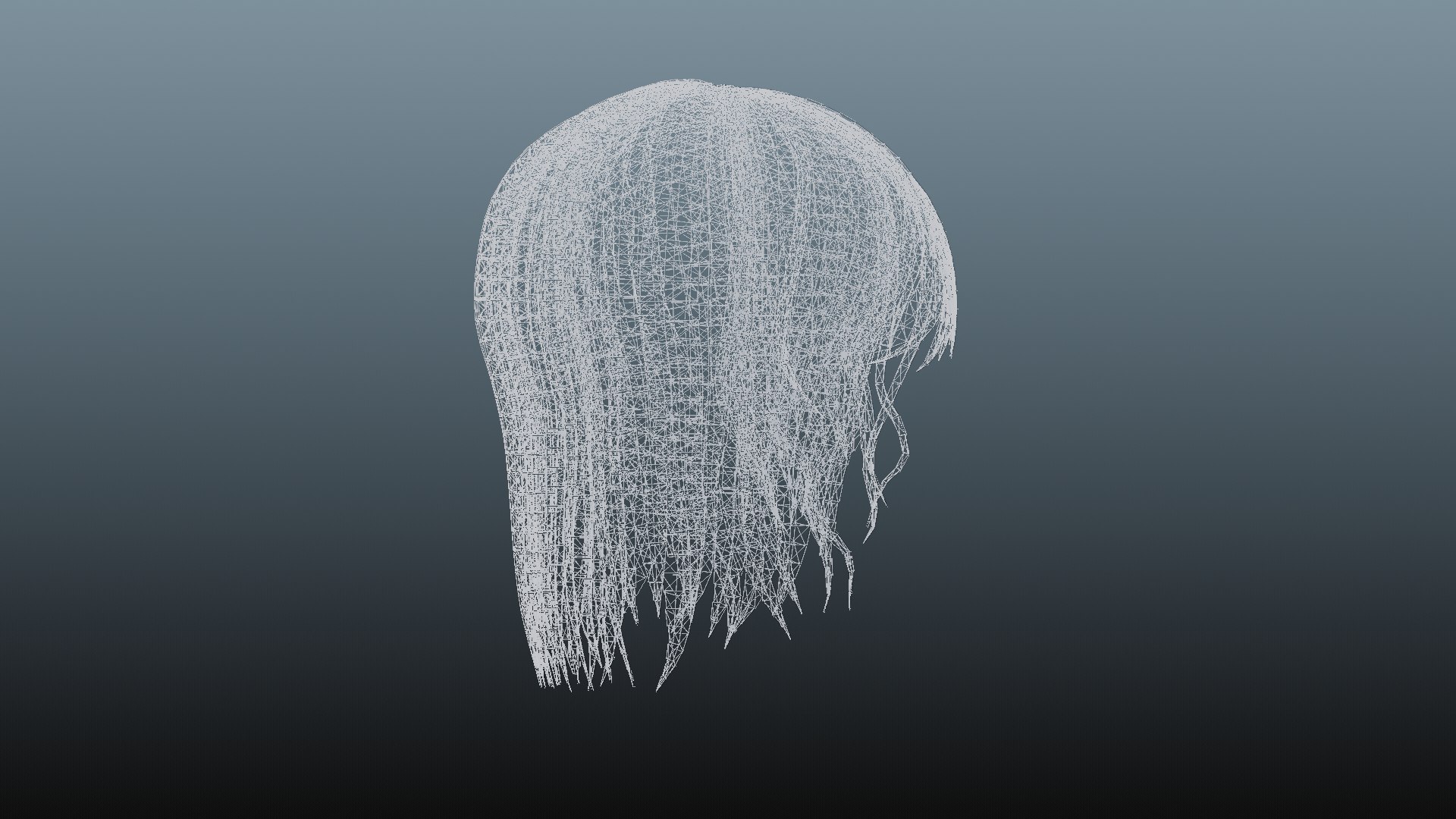 3D Model Female Hair Low Poly 4 Colors - TurboSquid 2143144