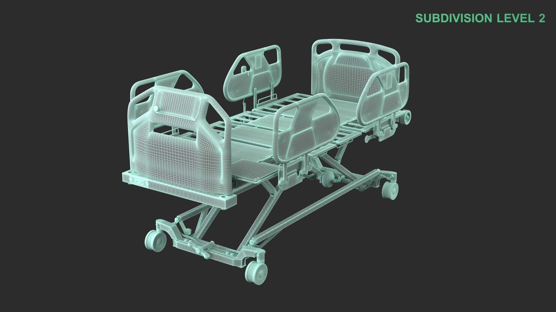Hospital Bed 3D Model - TurboSquid 2369299